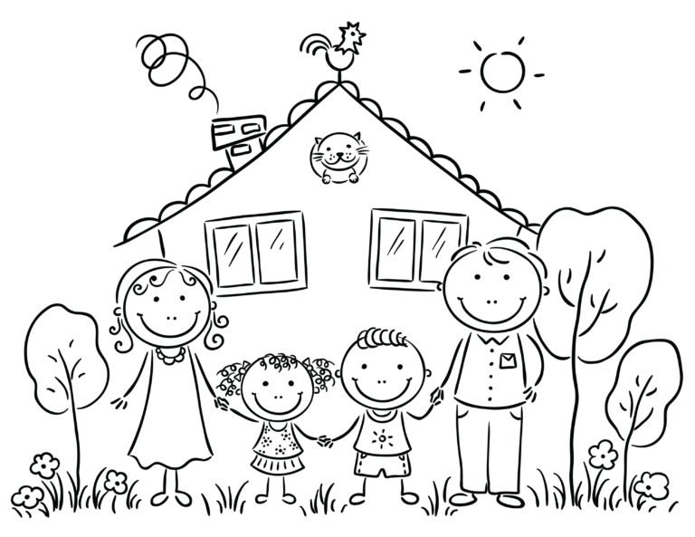 Free Printable Happy Family Coloring Pages For Kids