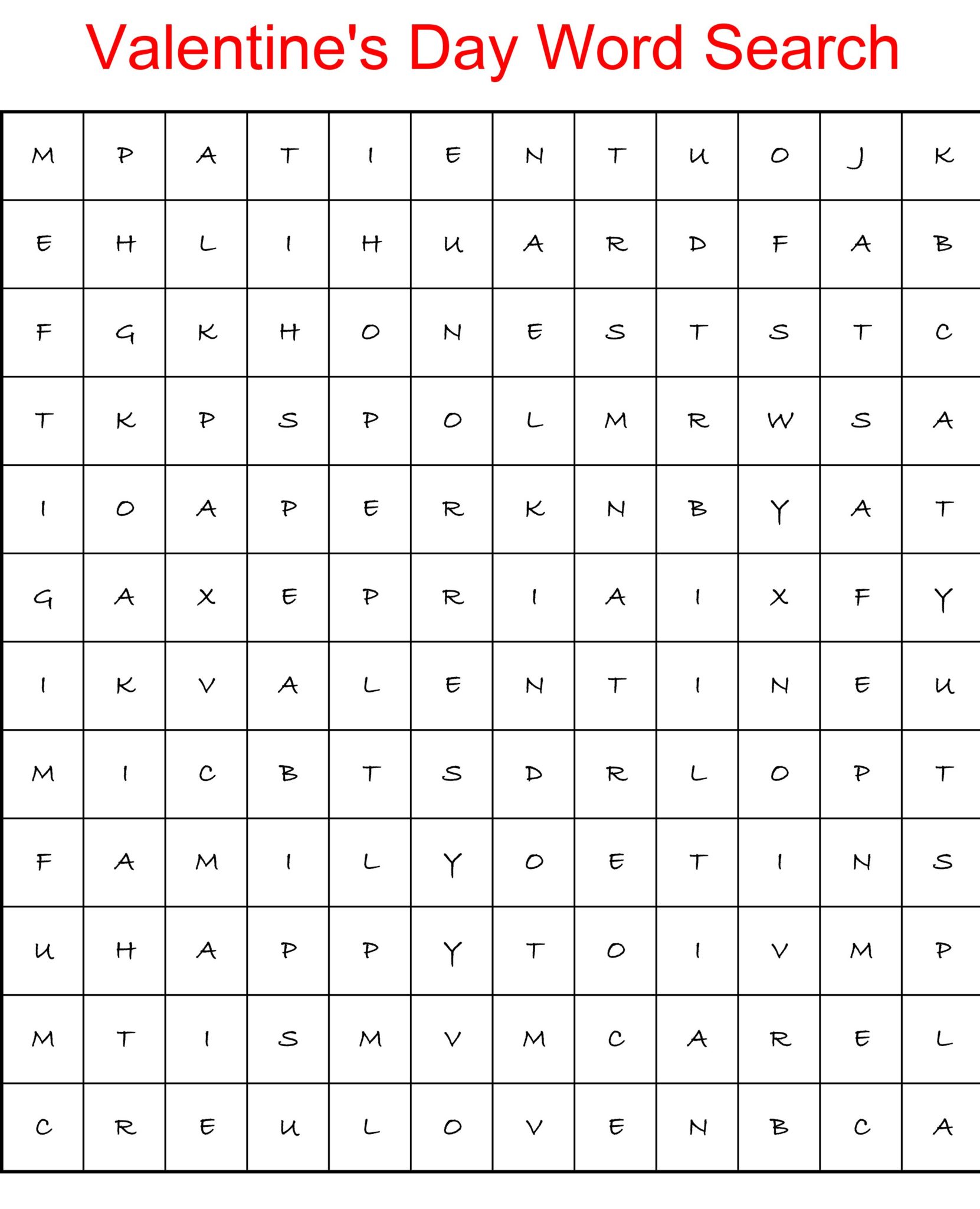 Free Printable Valentine Activities For Preschoolers