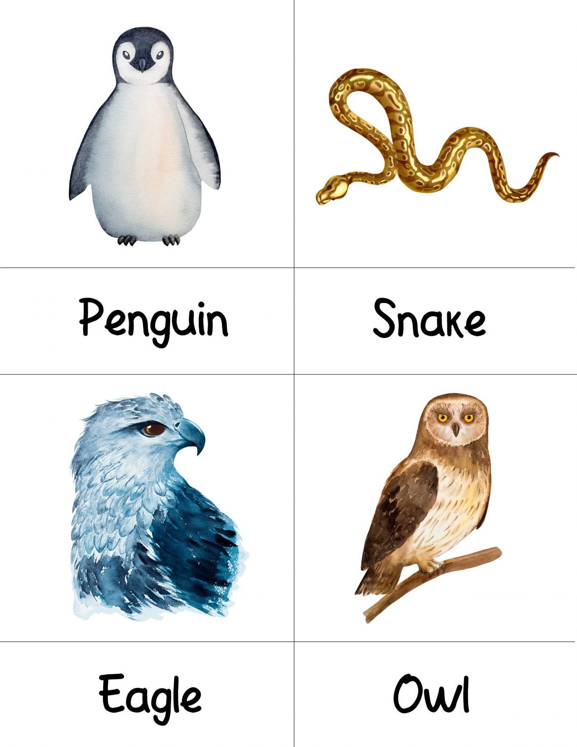 Free Printable Bilingual Animal Matching Cards & Memory Game