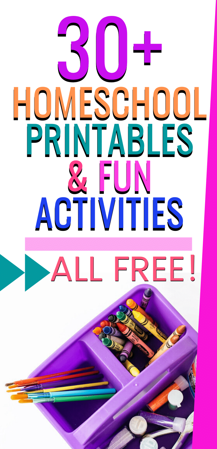Free Printable Homeschool Worksheets & Fun Activities