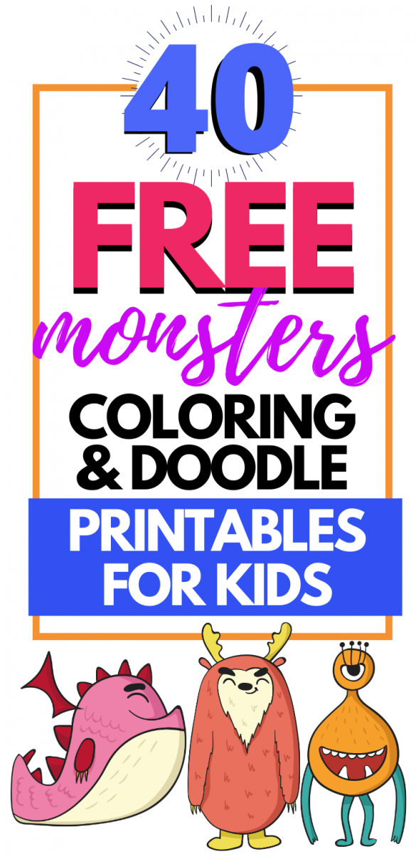 40 Silly Monster Coloring Pages And Doodle Pages For Kids