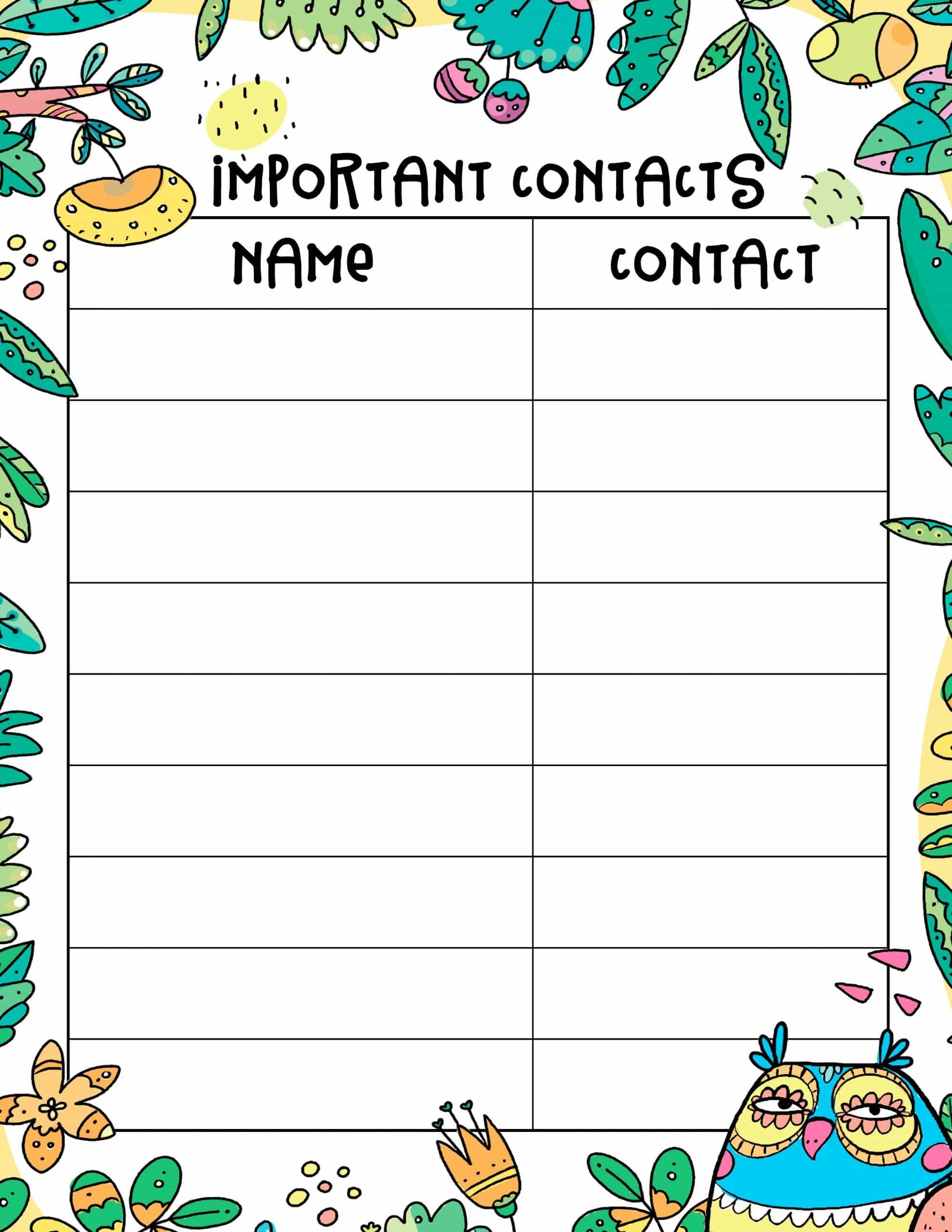 Student Planner 2021: Owls And Flowers Planner