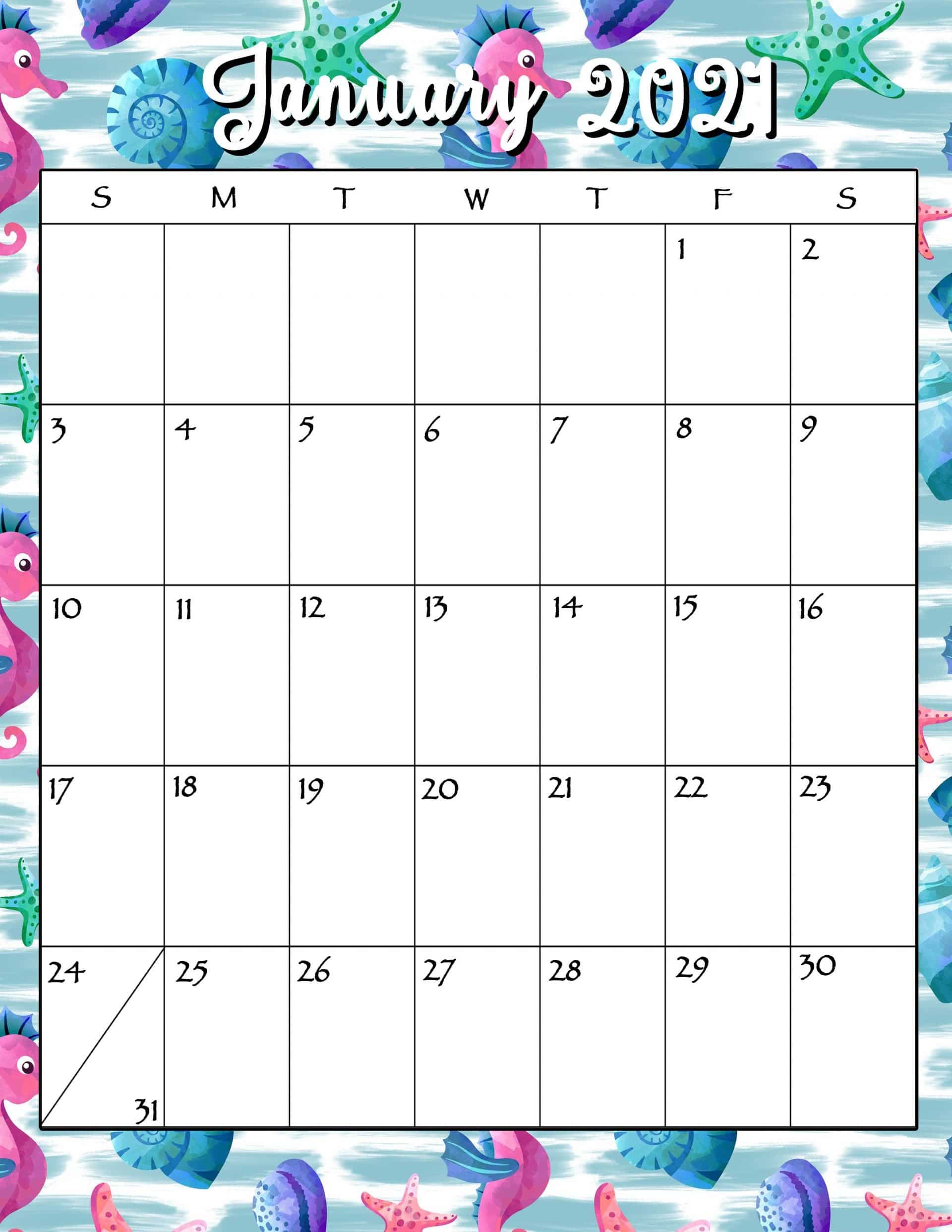 Back To School: Ocean Life Printable Student Planner 2021