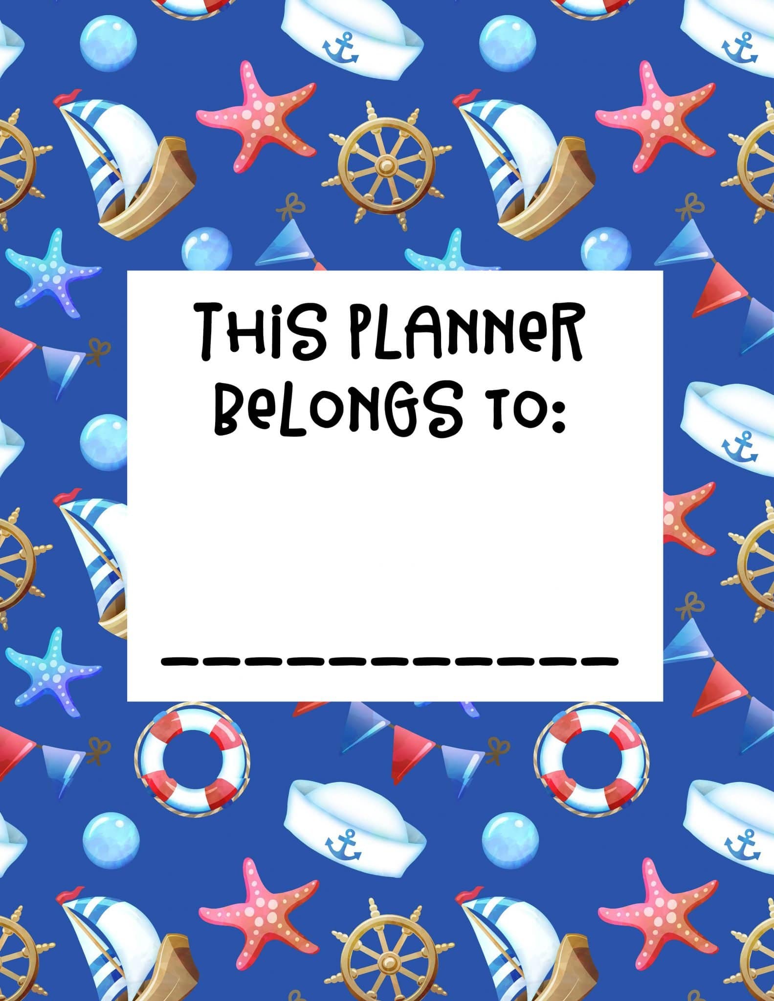 Free Student Planner 2021 In Colorful Nautical Designs