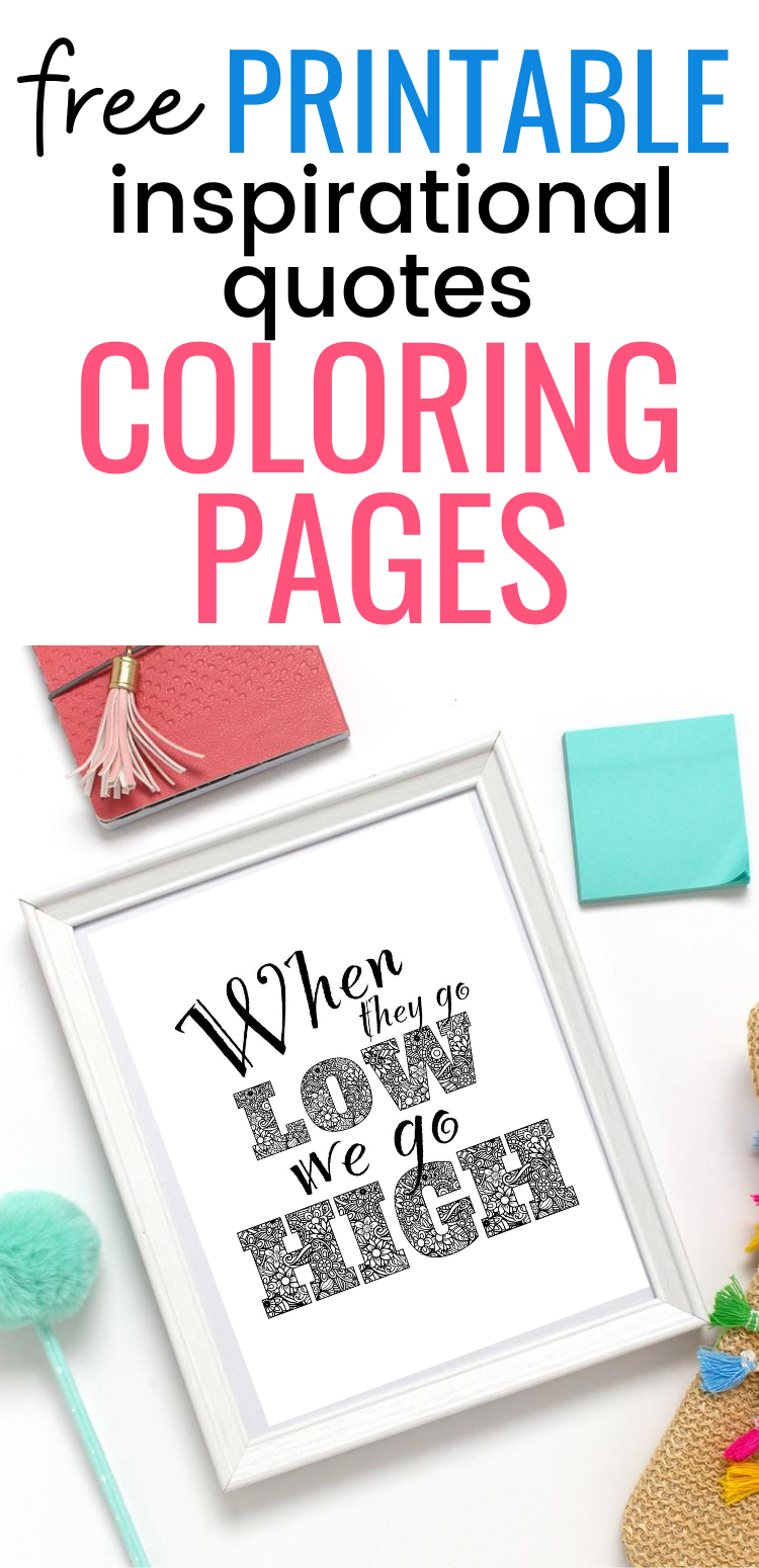 Free Inspirational Quotes Coloring Book For Kids