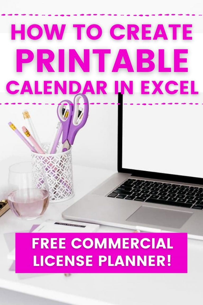 How To Create A Printable Monthly Calendar In Excel - For Mommies By Mommy
